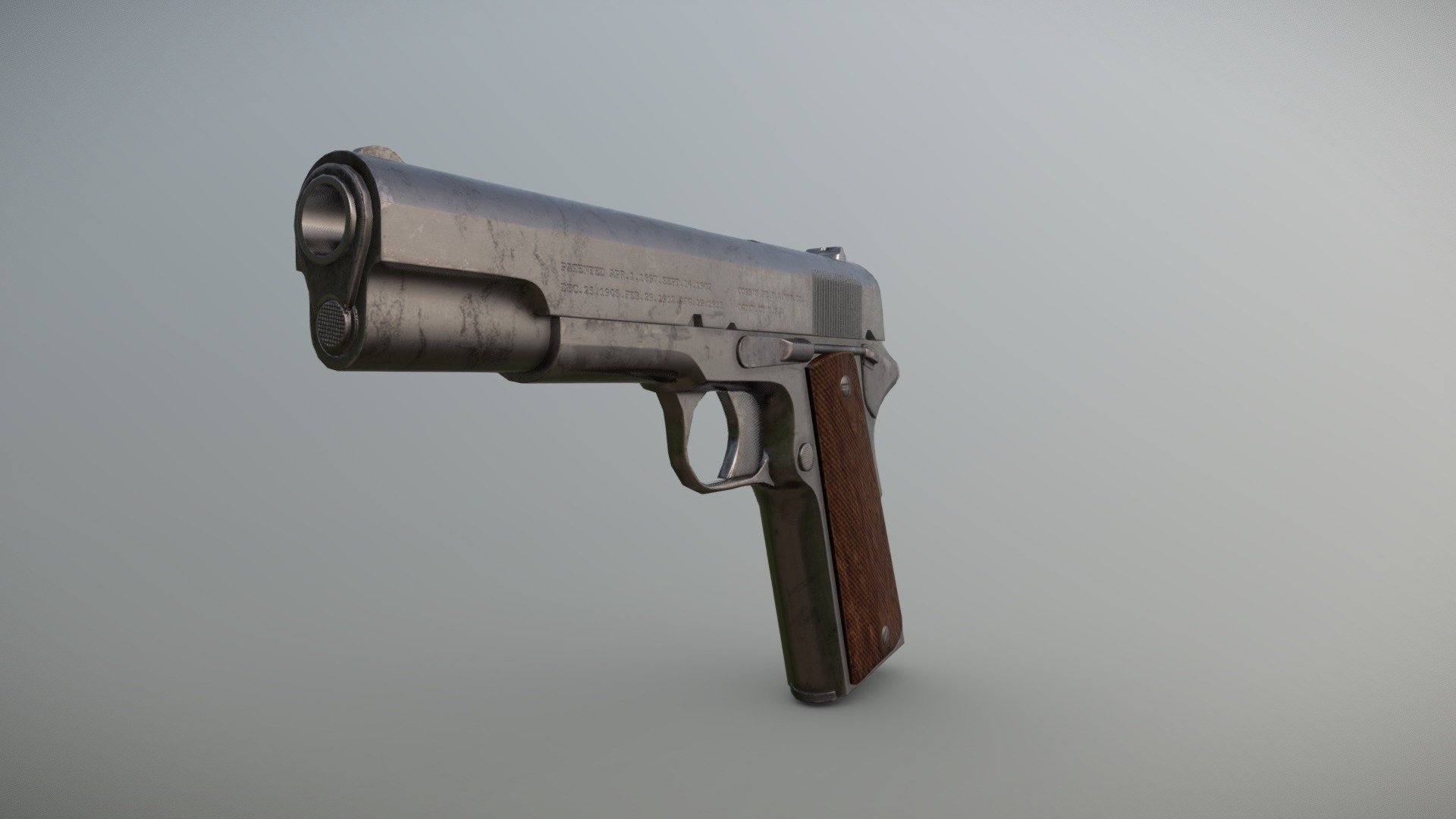 Original M1911 Pistol - 3D model by OBrooks (@obrooks_) [09fb4ce ...