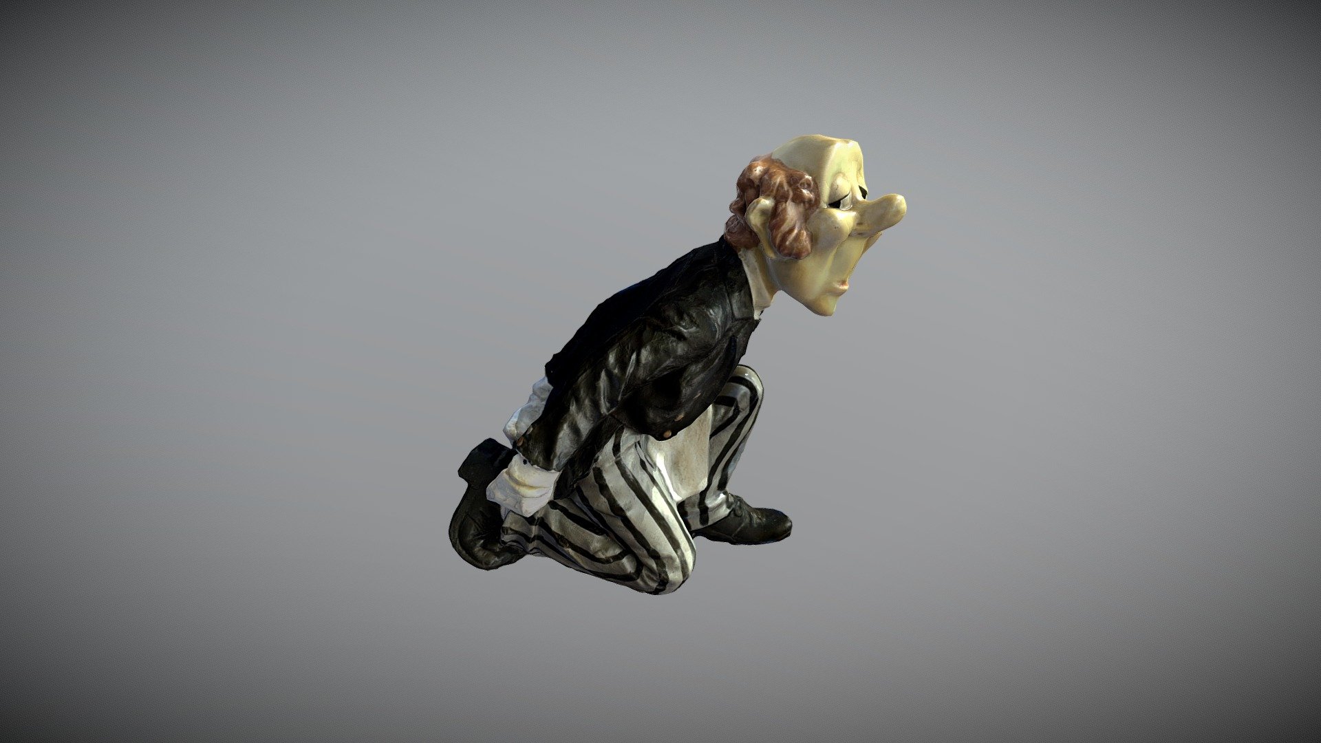 Crouching Butler Figurine Bookstand - Buy Royalty Free 3D model by ...