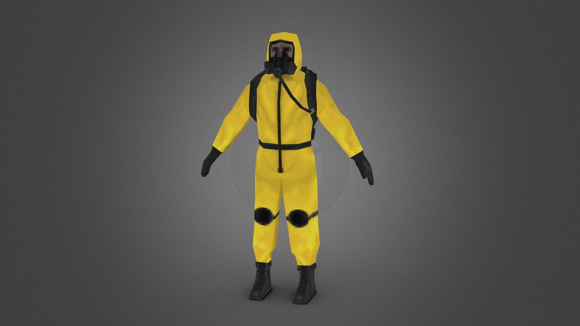 Hazmat - PS1 Style - 3D model by MoiDev [09fc027] - Sketchfab