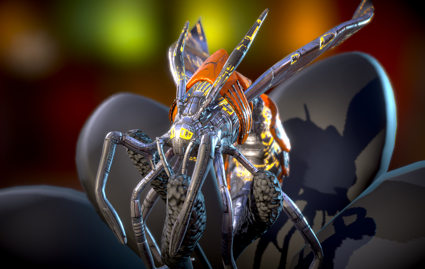 ZBug and Flower - 3D model by gmp1993 [0a0223a] - Sketchfab