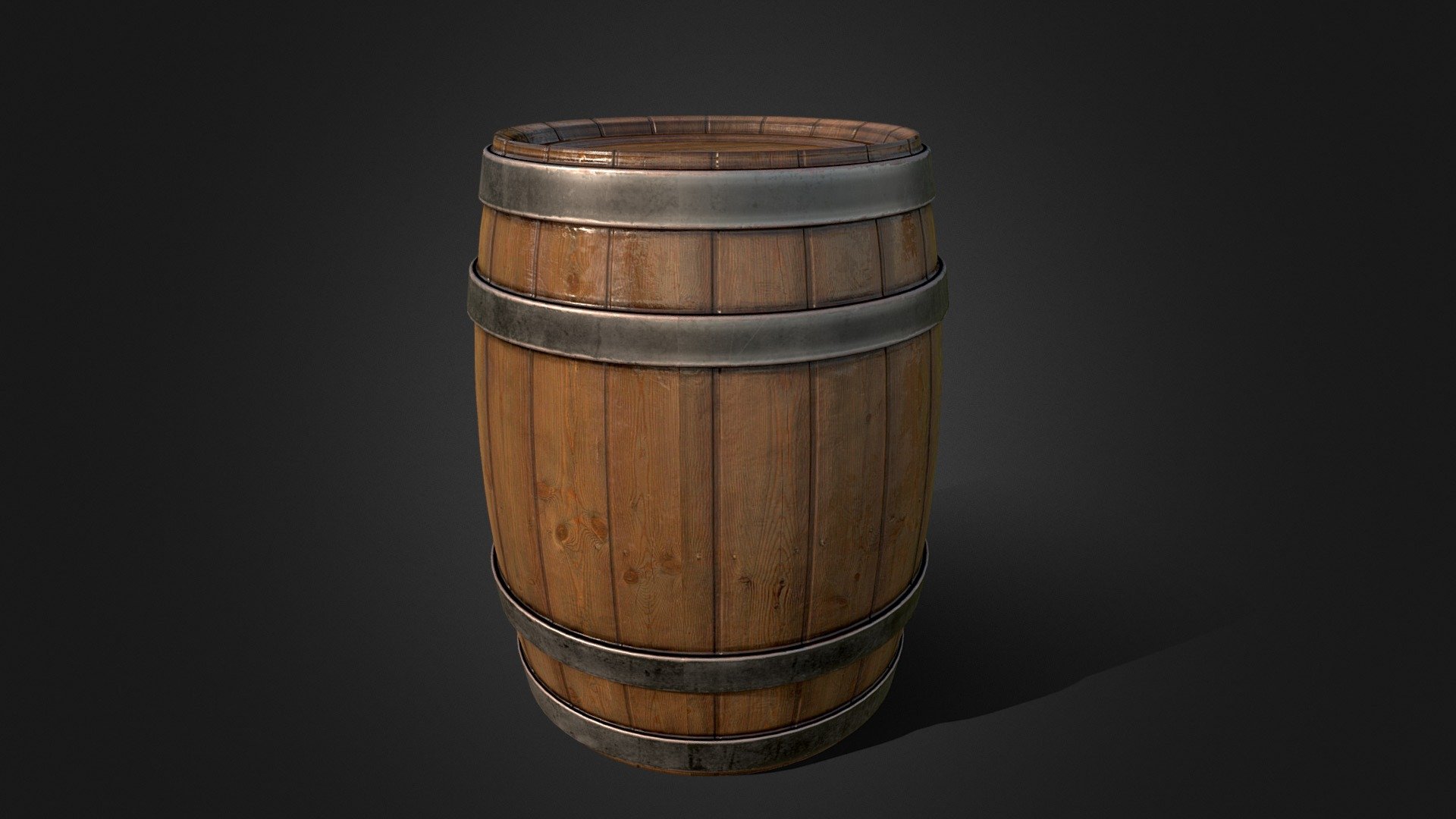 Simple Barrel - Download Free 3D model by Blender3D [0a02f5d] - Sketchfab