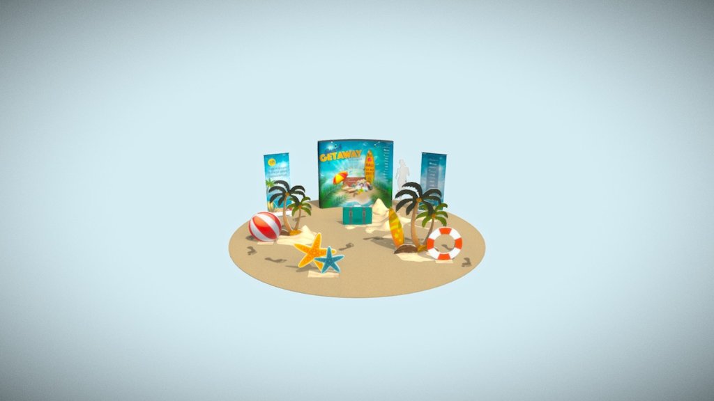 Beach Booth - 3D model by A (@andre_yahoo) [0a0408d] - Sketchfab