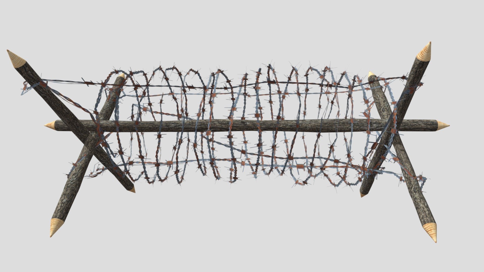Lowpoly Barb Wire Obstacle 1 - Buy Royalty Free 3D model by ...
