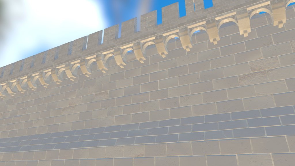 Castle Wall Section - 3D model by N647 [0a089fa] - Sketchfab