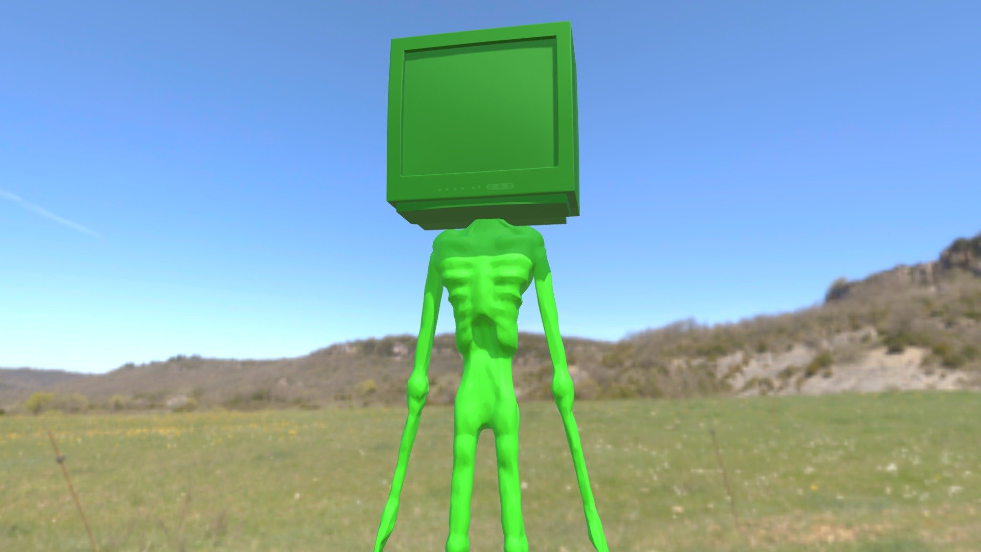Green TV Head - Download Free 3D model by Poopo192 🎃👻 (@Edward_Johnson ...