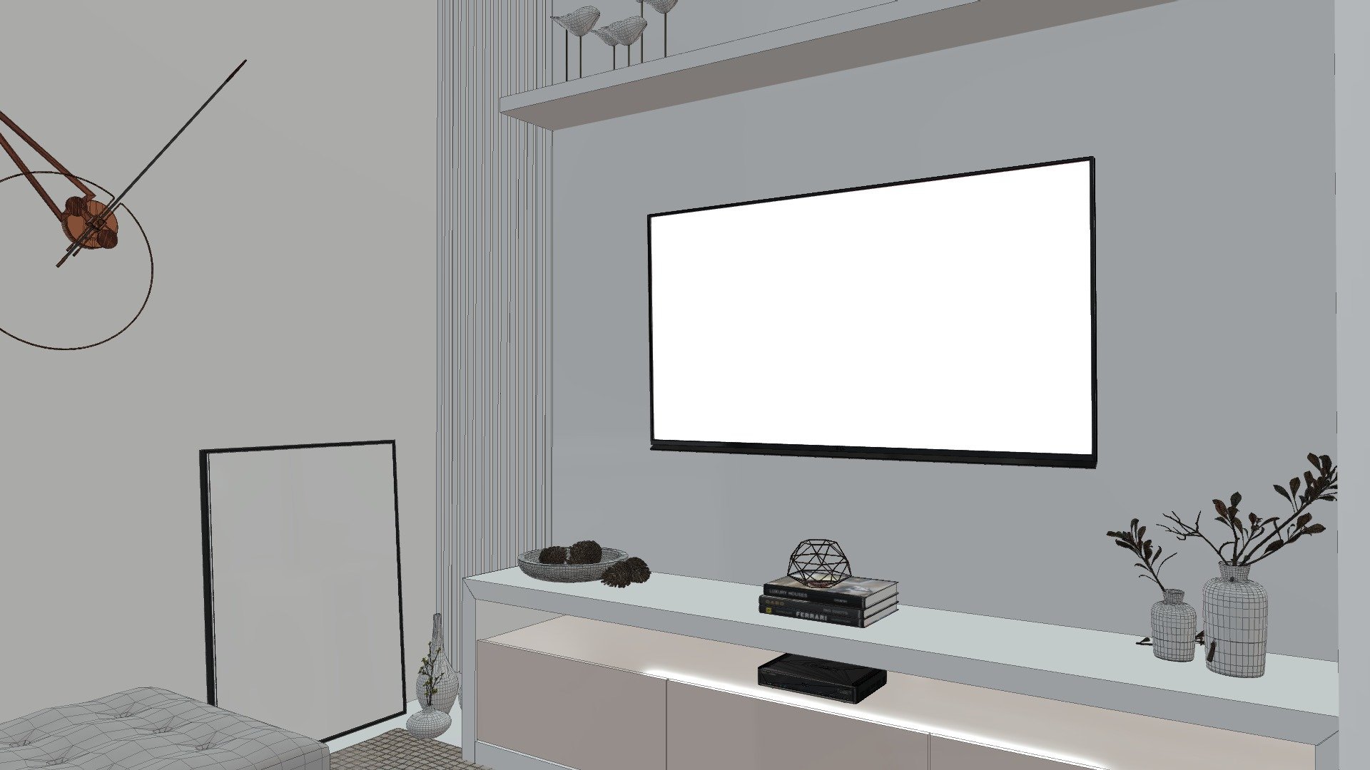 Painel TV - made in Blender + Cycles - Download Free 3D model by ...