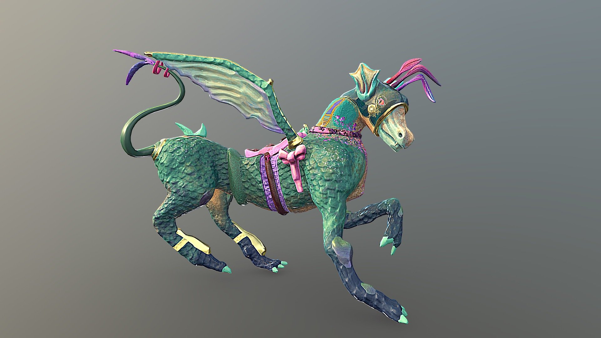 Carousel Dragon - 3D model by BrookeMahoney [0a12b0b] - Sketchfab
