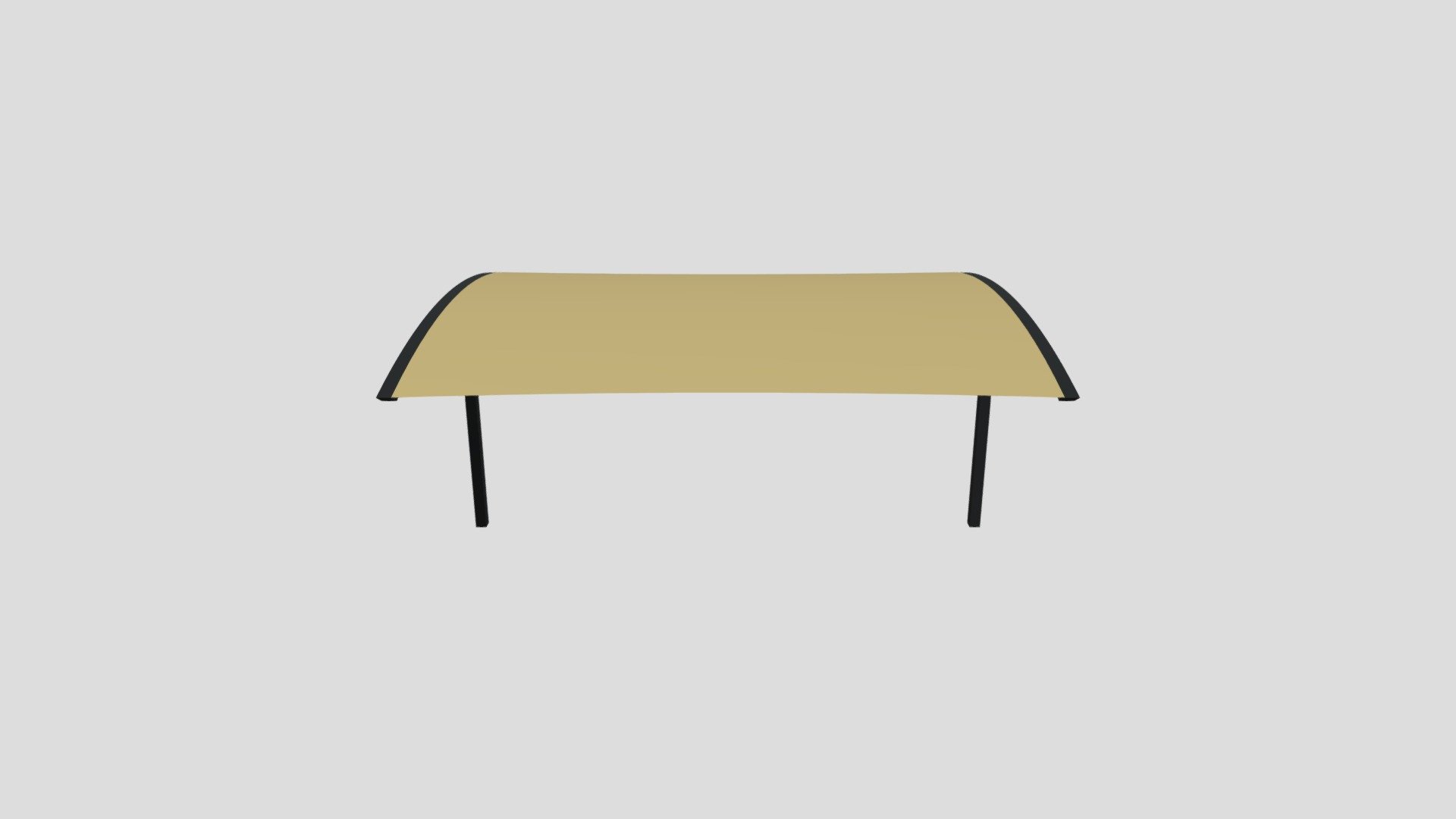 T Post - Cantilever Curved - Single Panel - Download Free 3D model by ...