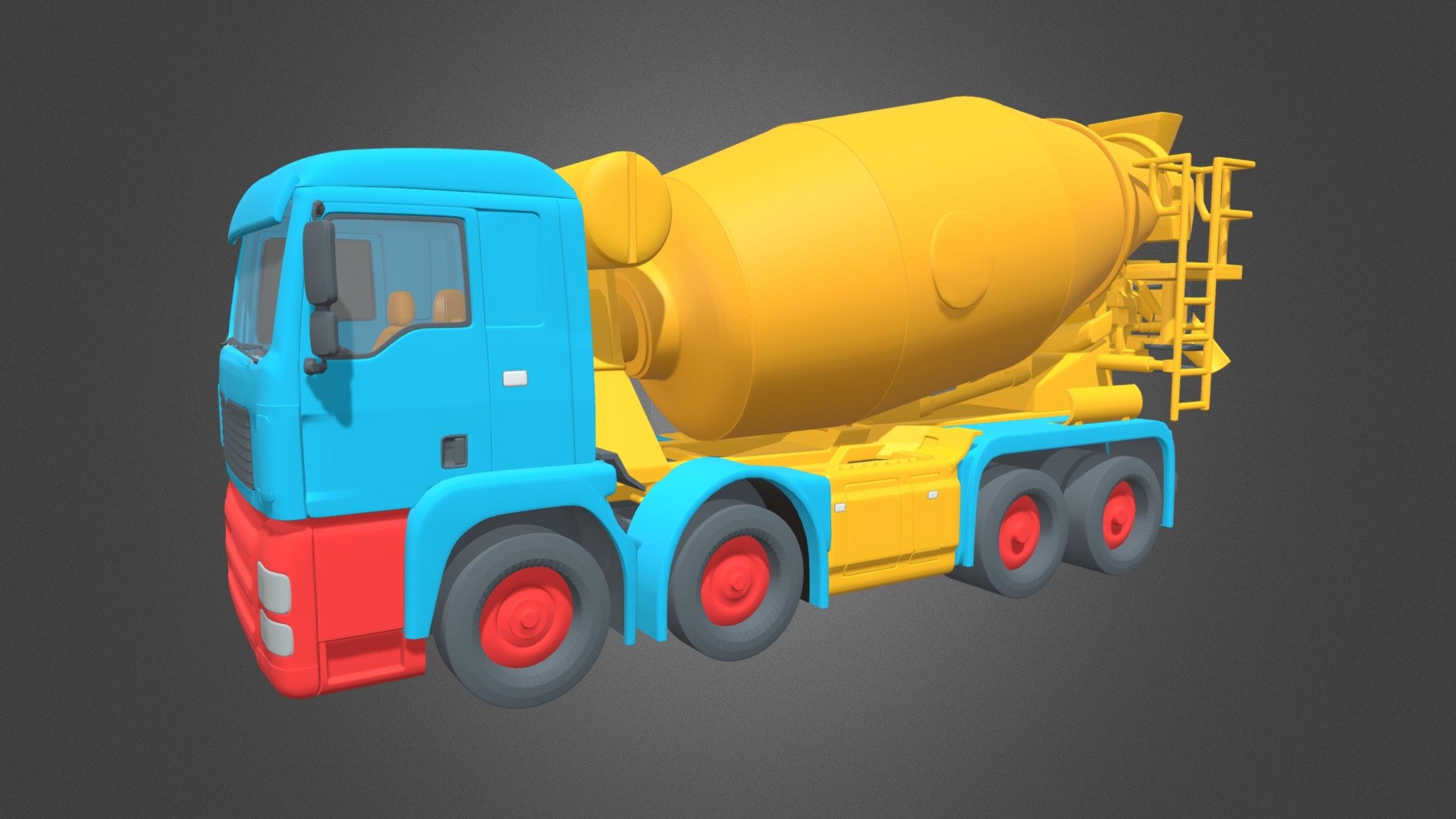 Concrete Mixer Truck - 3D model by nuralam018 [0a15943] - Sketchfab