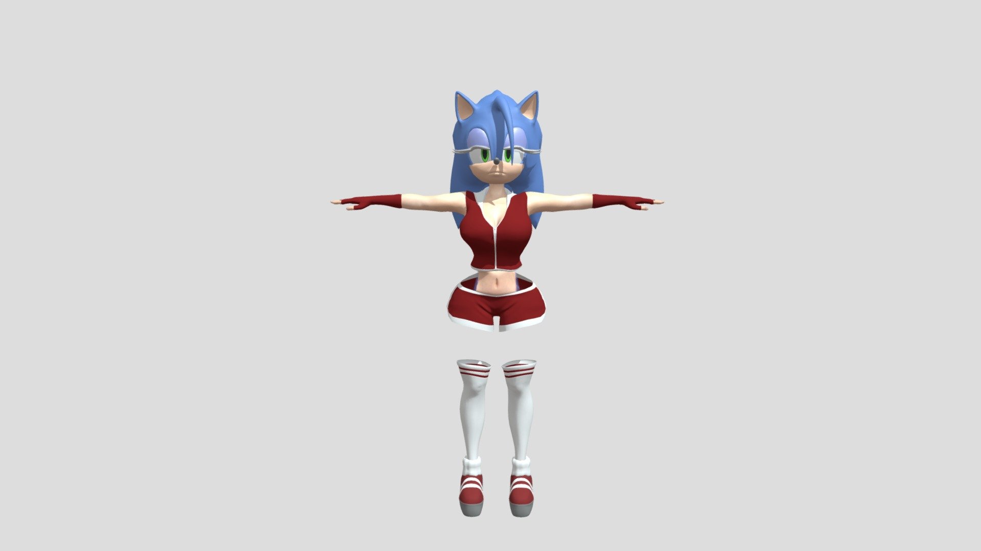 Female sónica - Download Free 3D model by ...