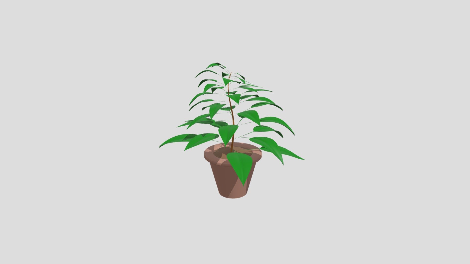 Indoor low poly plant Free 3D model - Download Free 3D model by ...