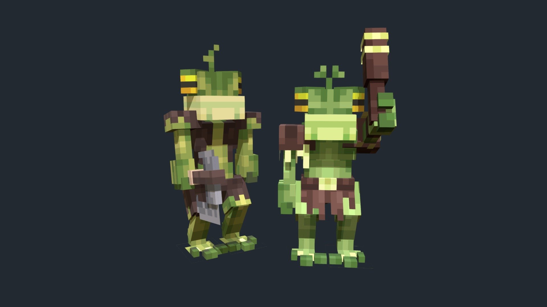 Fighter Frogs - 3D model by Ires (@iresV) [0a1da68] - Sketchfab
