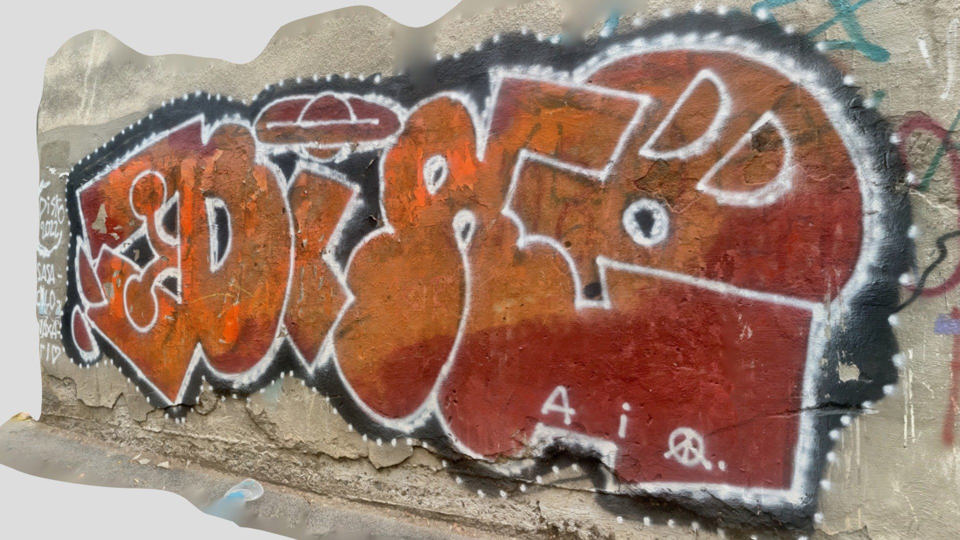 Huge Graffiti Art on Concrete Wall - Lidar - Download Free 3D model by ...