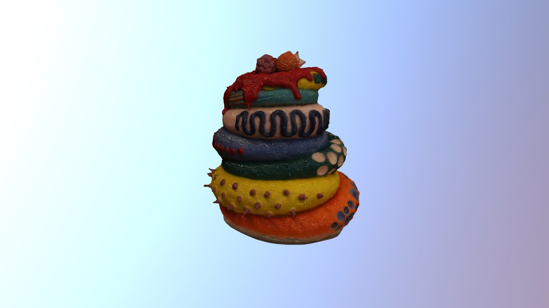 Donut Taart - 3D model by CKC Digital Art Lab (@digitalartlab) [0a20700] - Sketchfab