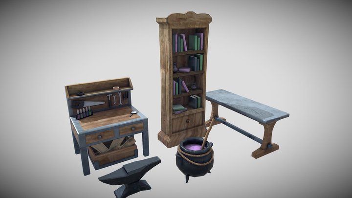 Bookshelf 3d Models Sketchfab
