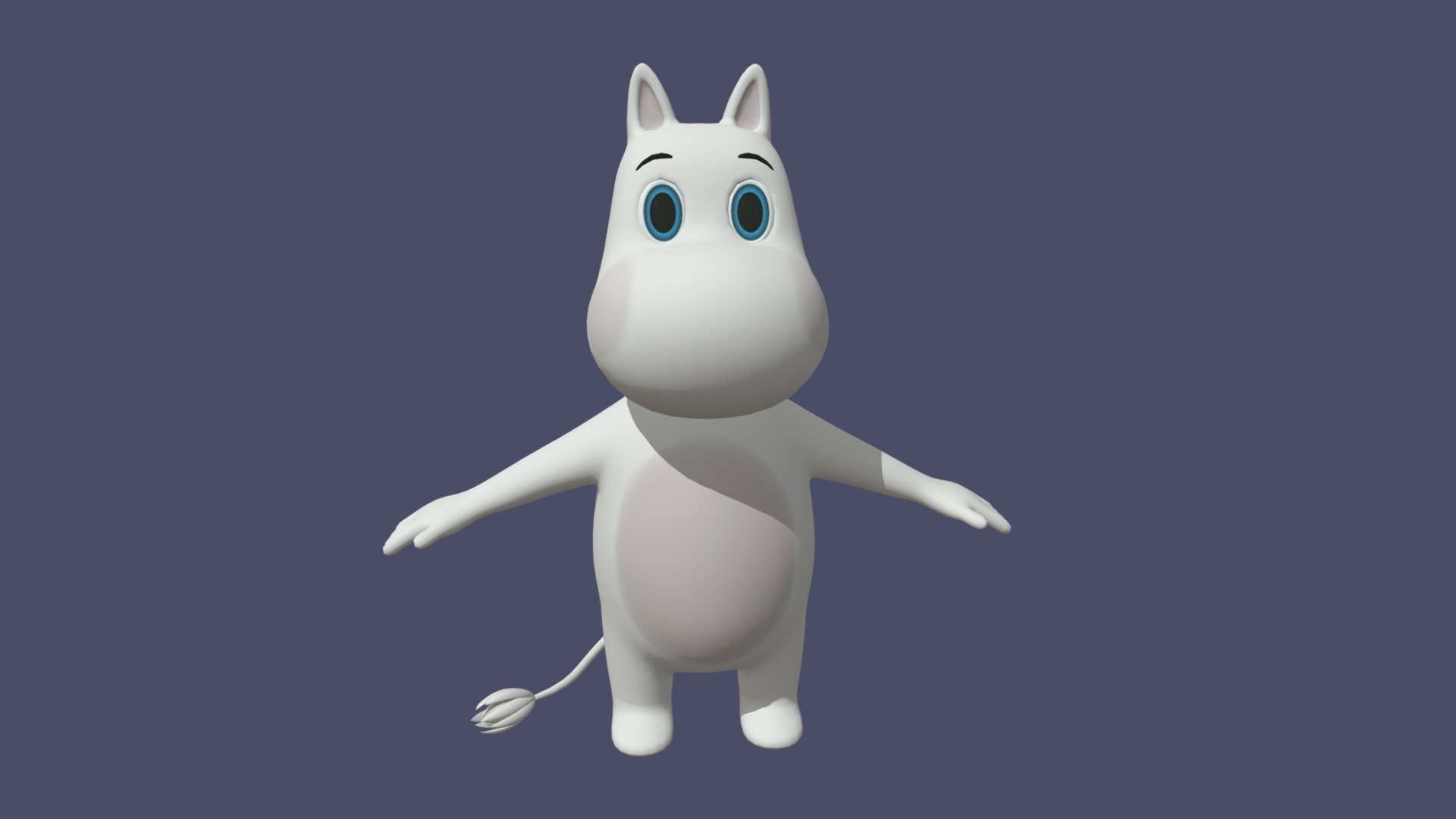 Moomin made with Blender - Download Free 3D model by martmargo [0a28b8e] - Sketchfab