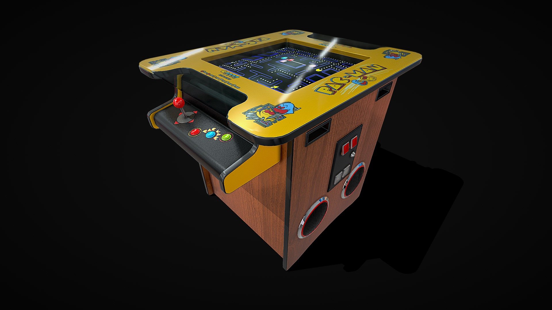 Classic Cocktail Table Arcade Game Machine - Buy Royalty Free 3D model ...