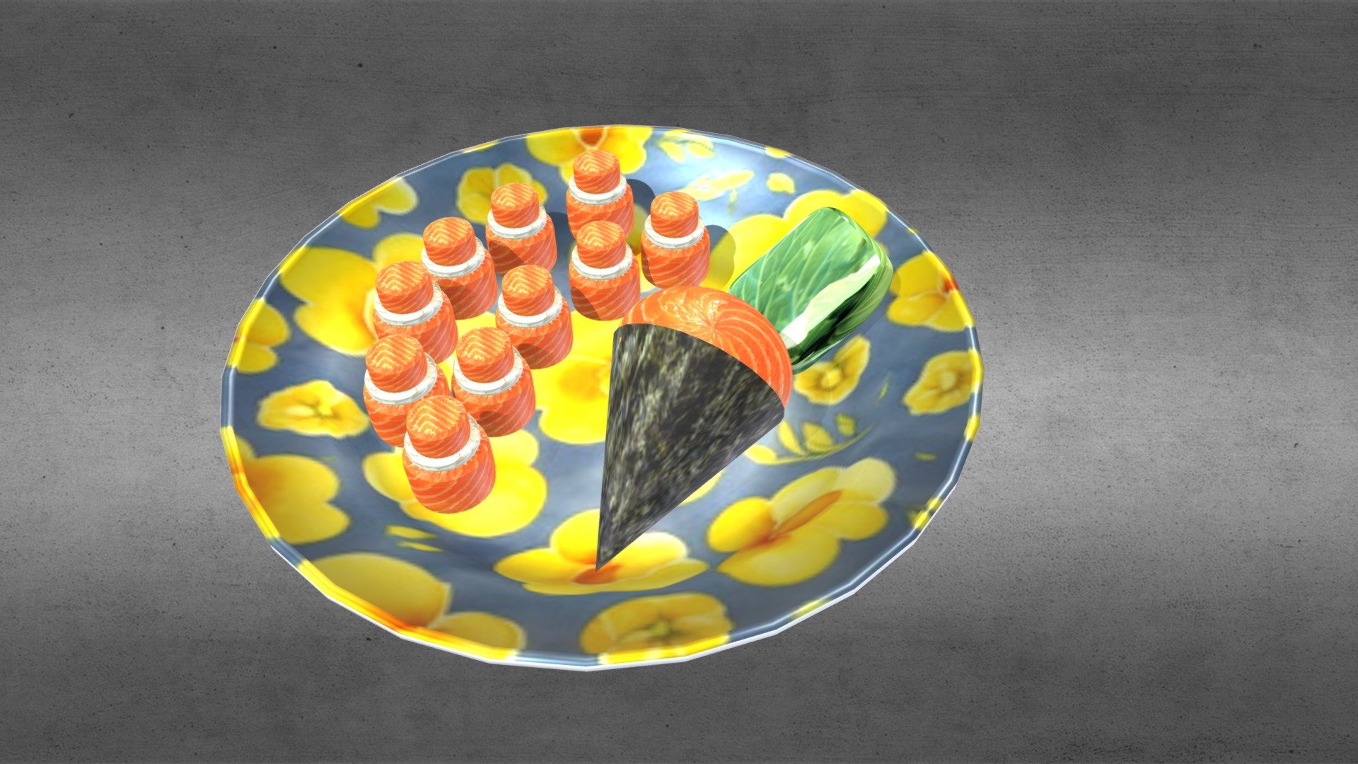 Temaki and Sashimi - 3D model by natalia-chen [0a2974d] - Sketchfab
