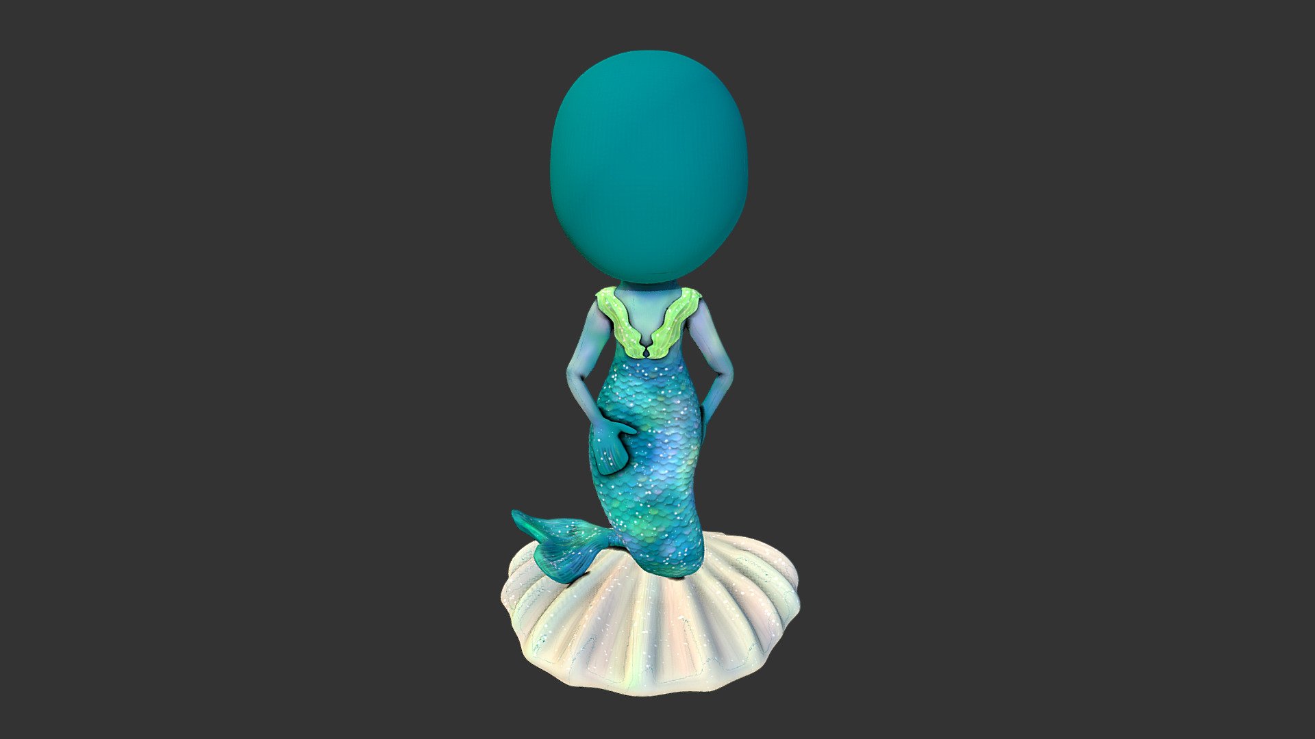 Mermaid Chibi - 3D model by STAX3D (@STAX3D-SIIM) [0a2e12d] - Sketchfab