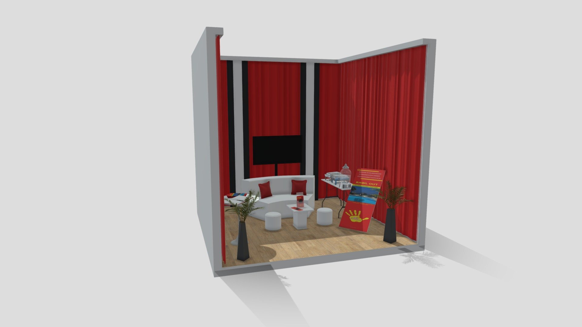 Booth - Download Free 3D model by Akimoxxl [0a343ed] - Sketchfab