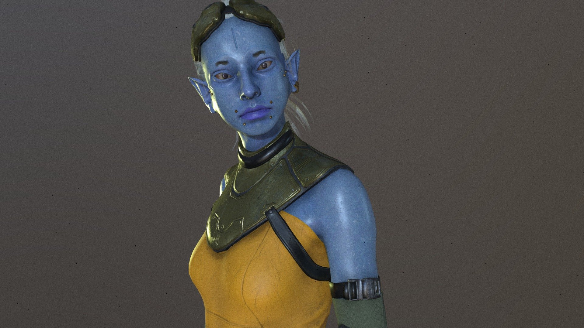 Sci-Fi Girl 🖖🏻 - 3D model by Daniel GoE (@Goee) [0a35d1b] - Sketchfab