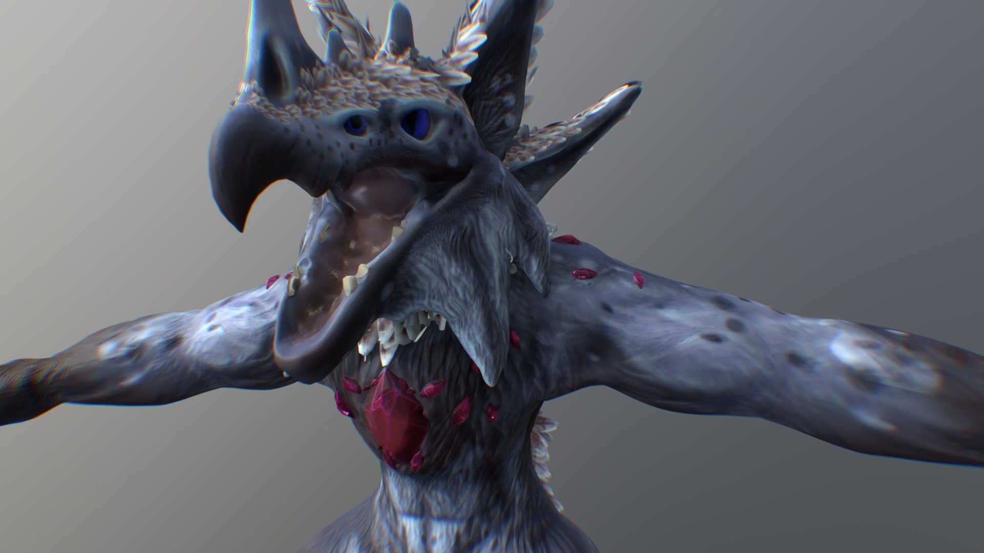 Creature-lowPoly texturing - 3D model by Maurice_Tilman [0a3645a ...