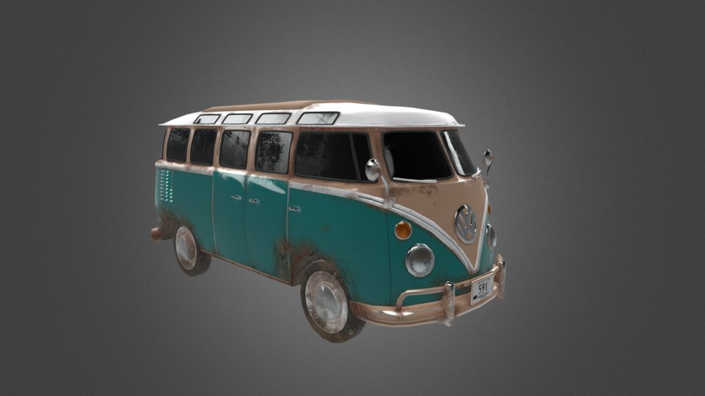 Volkswagen Samba Bus - 3D model by Nadia Ribitis (@ribitis) [0a3faa0 ...