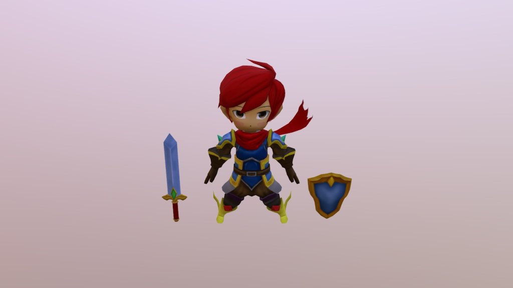 hand painted knight - 3D model by dexy [0a3fd69] - Sketchfab