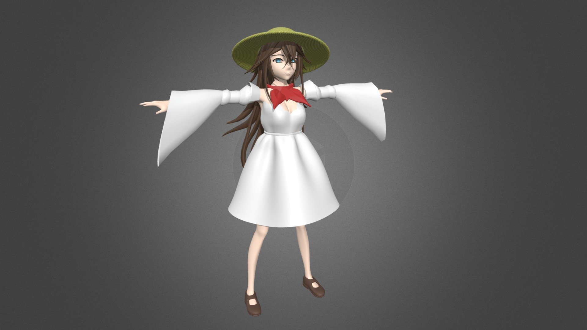 Anime_Girl_Character - 3D model by Lightningx [0a42b86] - Sketchfab