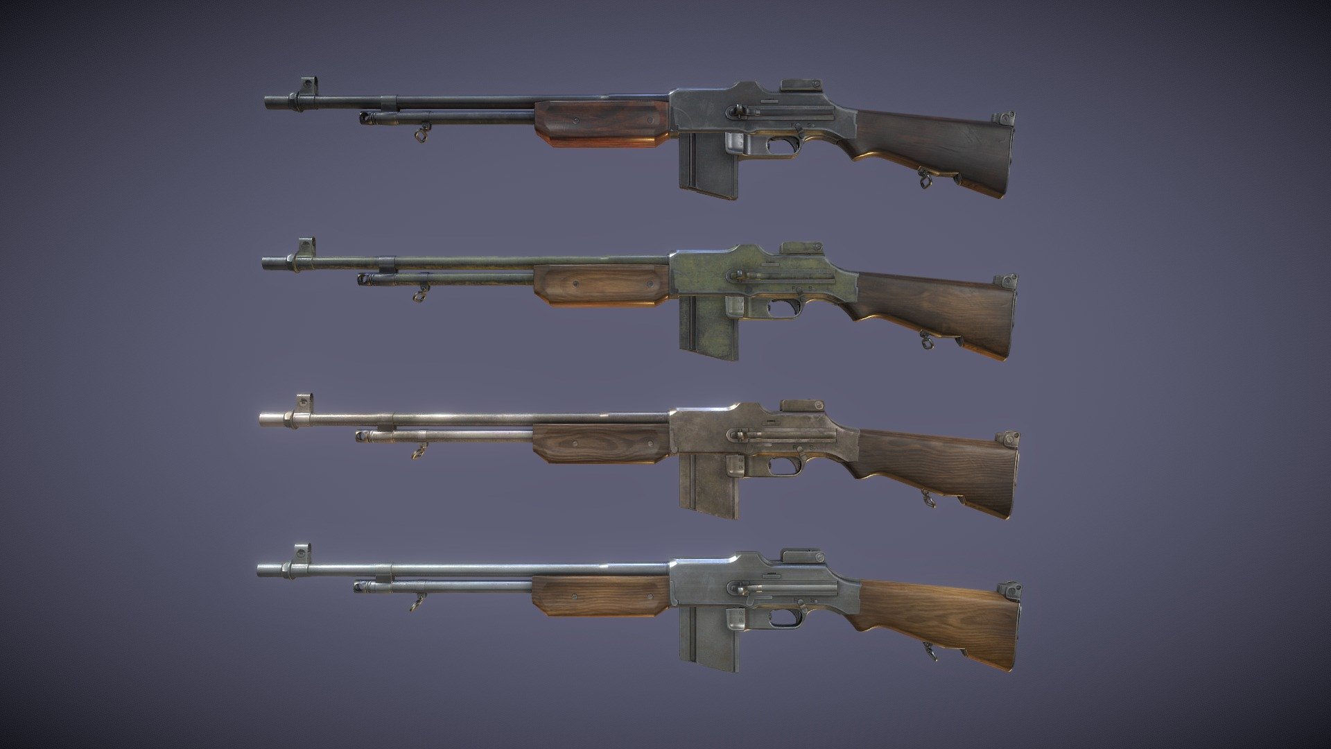 Allies Machine Gun (WWII Weapons) - Buy Royalty Free 3D model by ...