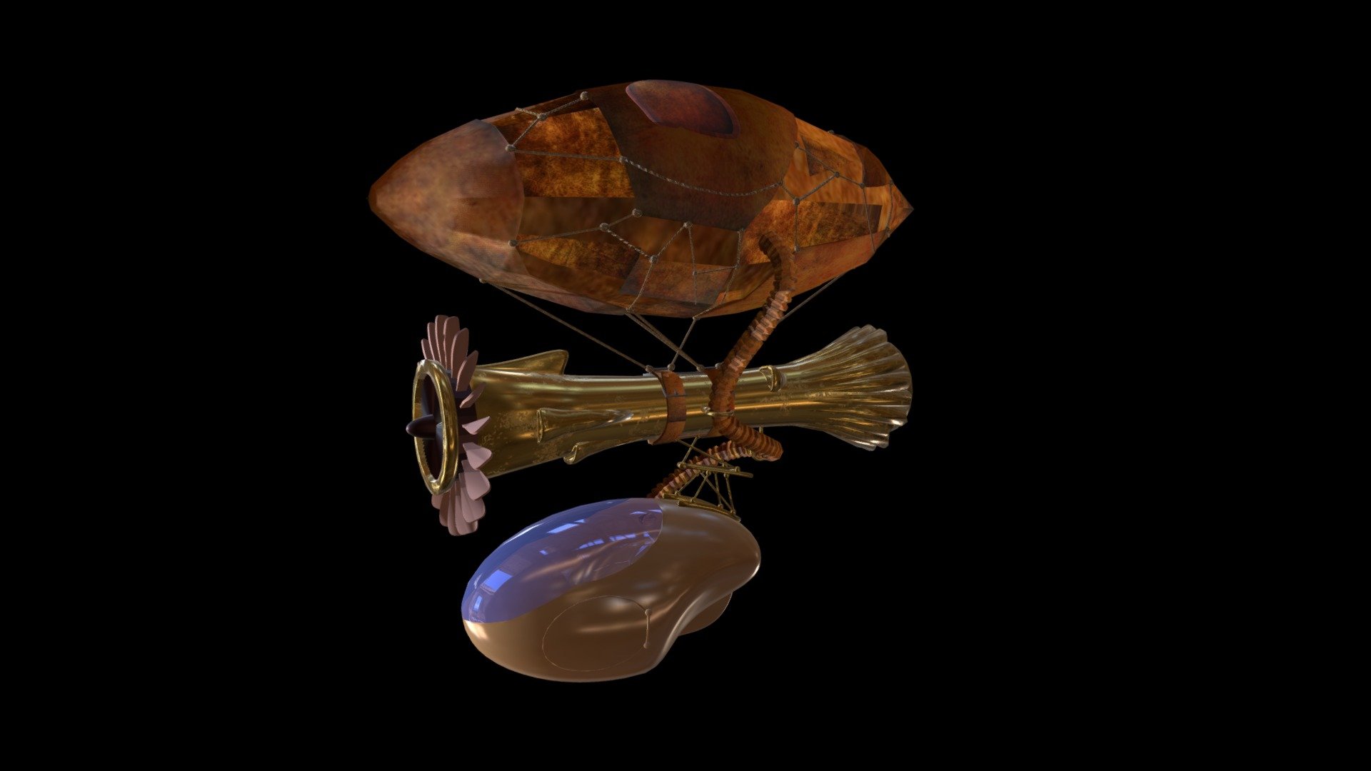 Steampunk Zeppelin Speeder - 3D model by CultLess Studios ...