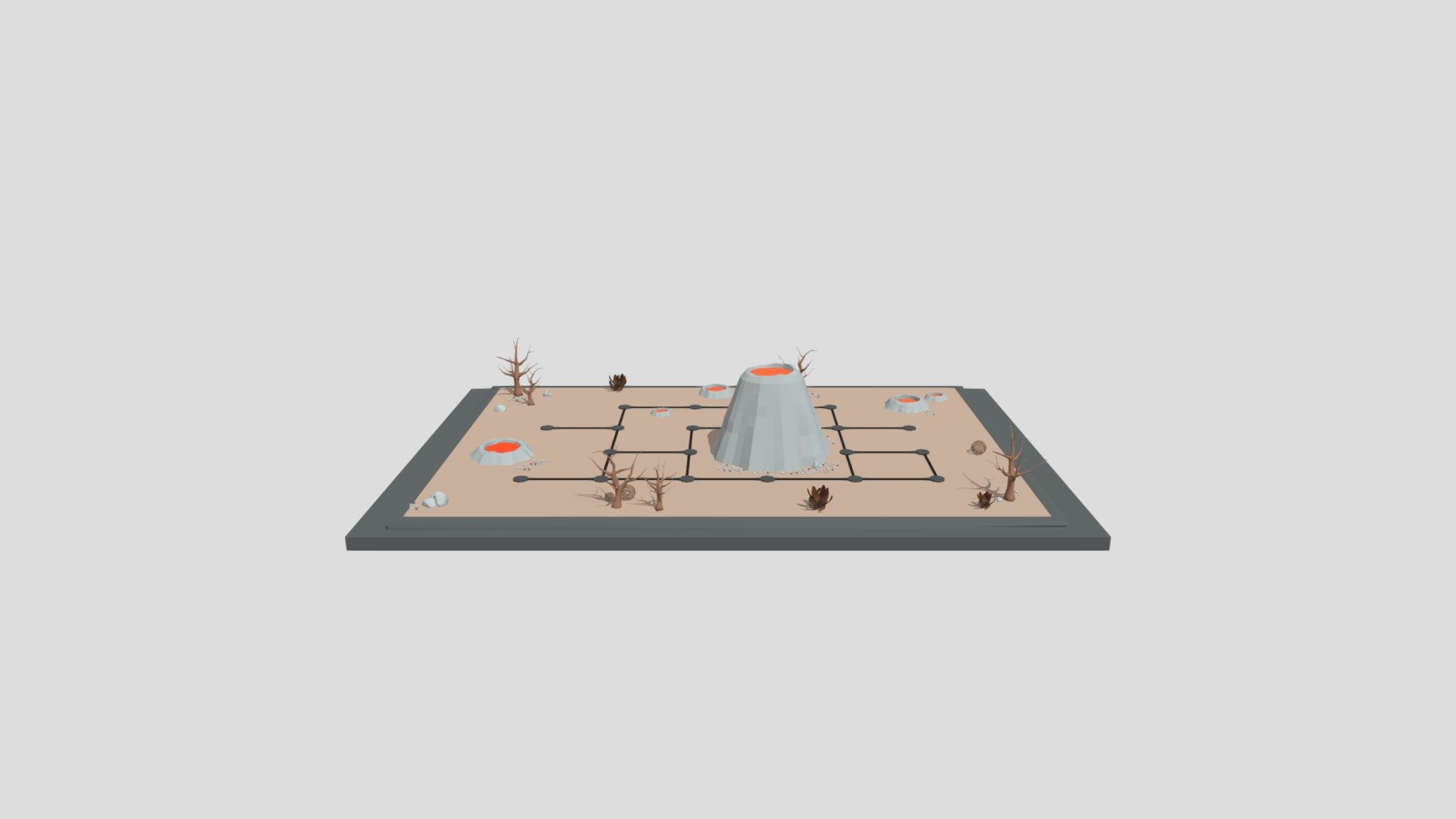Pokemon Go Puzzle Volcano Level 3 Diorama - Download Free 3D model by ...