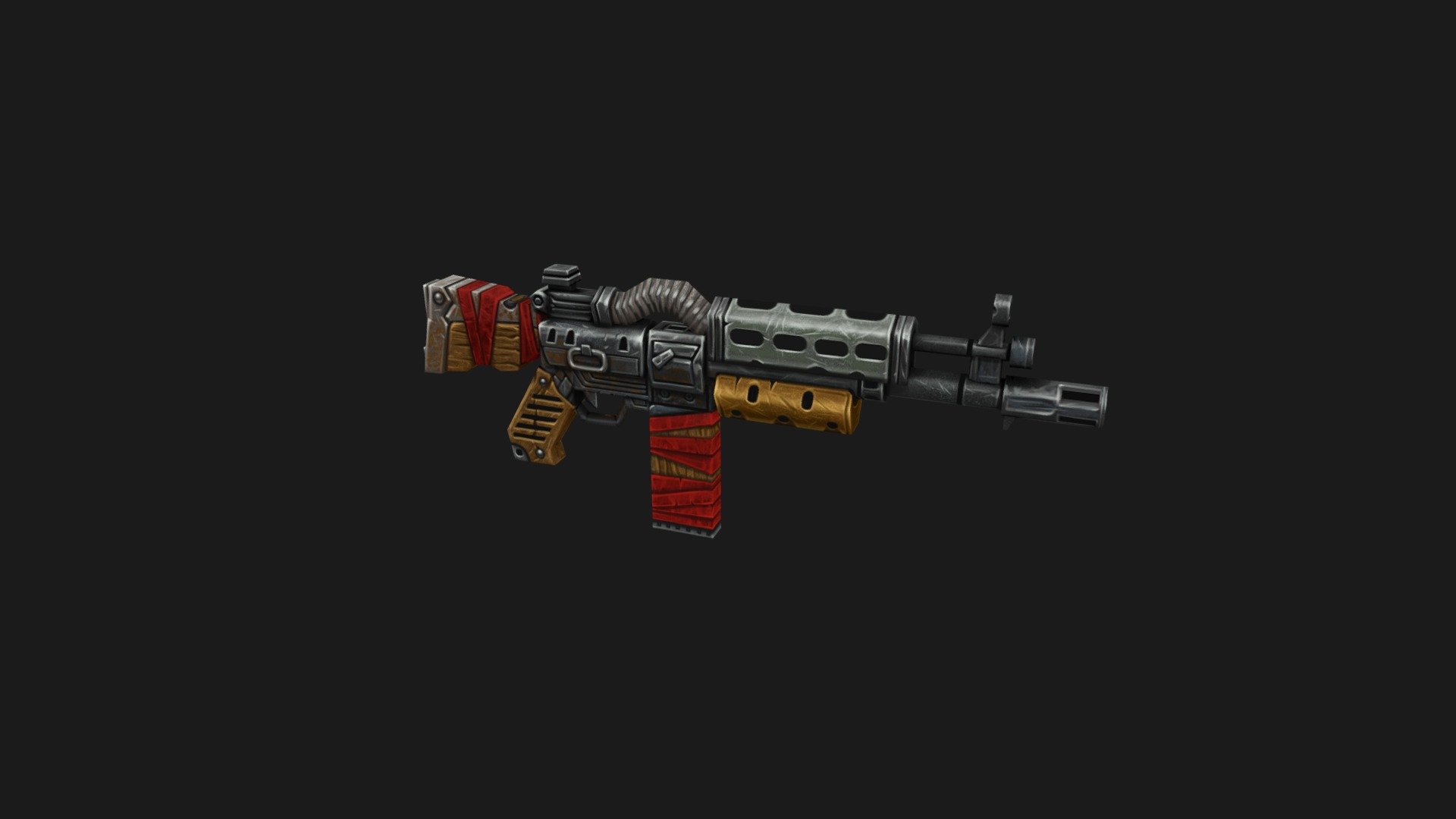 Automatic Gun 06 - 3D model by CC (@ccsf) [0a4eed8] - Sketchfab