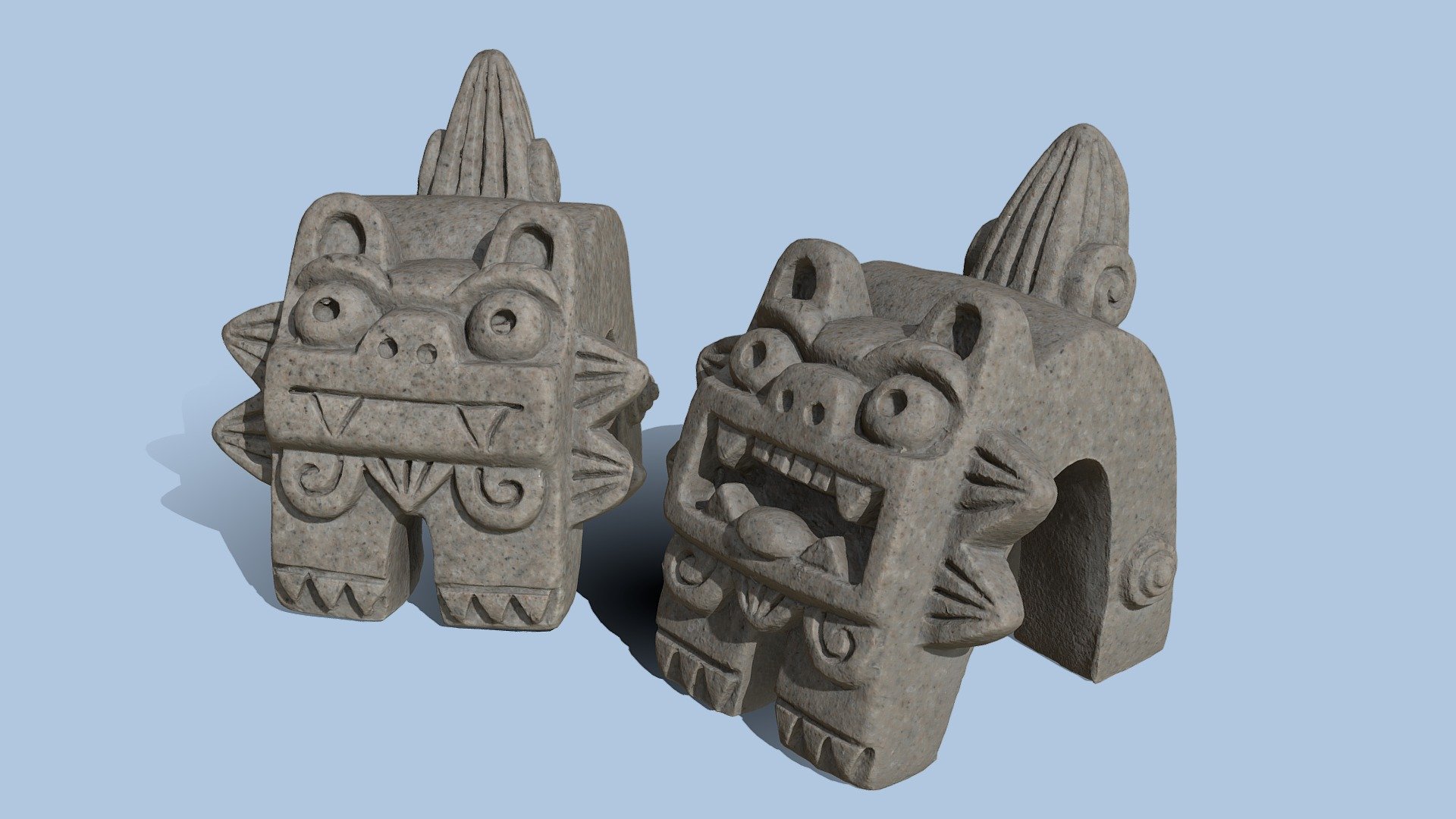Two Okinawan Shisa - 3D model by Vlad (@ssh4) [0a56fe7] - Sketchfab