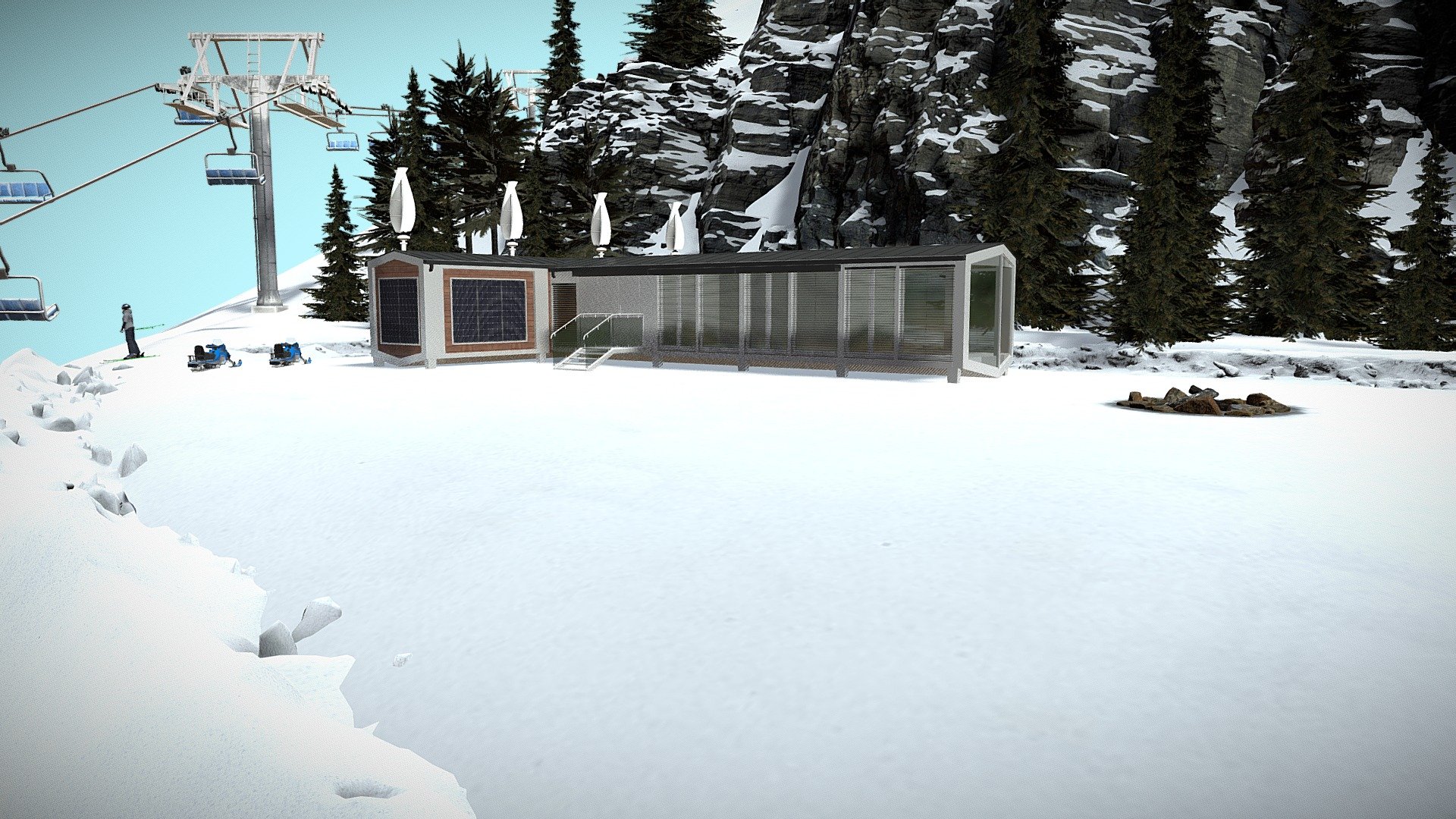 Smart Home in the Alps. - 3D model by AlLEXSam [0a5dad8] - Sketchfab