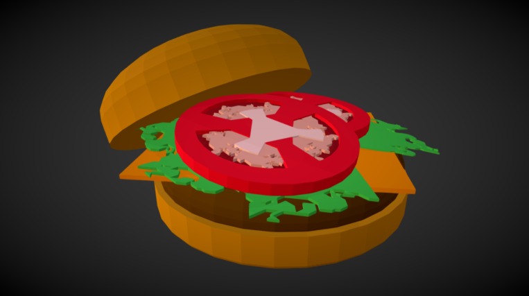 Tinkercad Hamburger - 3D model by StevenCook [0a60929] - Sketchfab