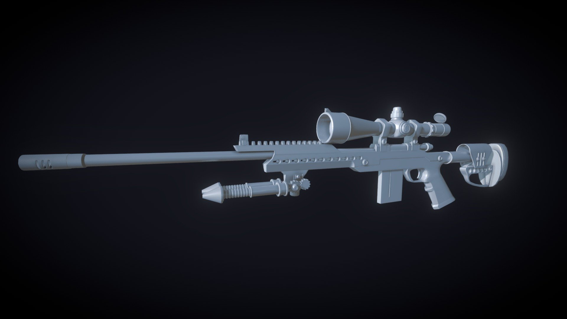 Sniper for games - 3D model by Androkumura [0a66990] - Sketchfab