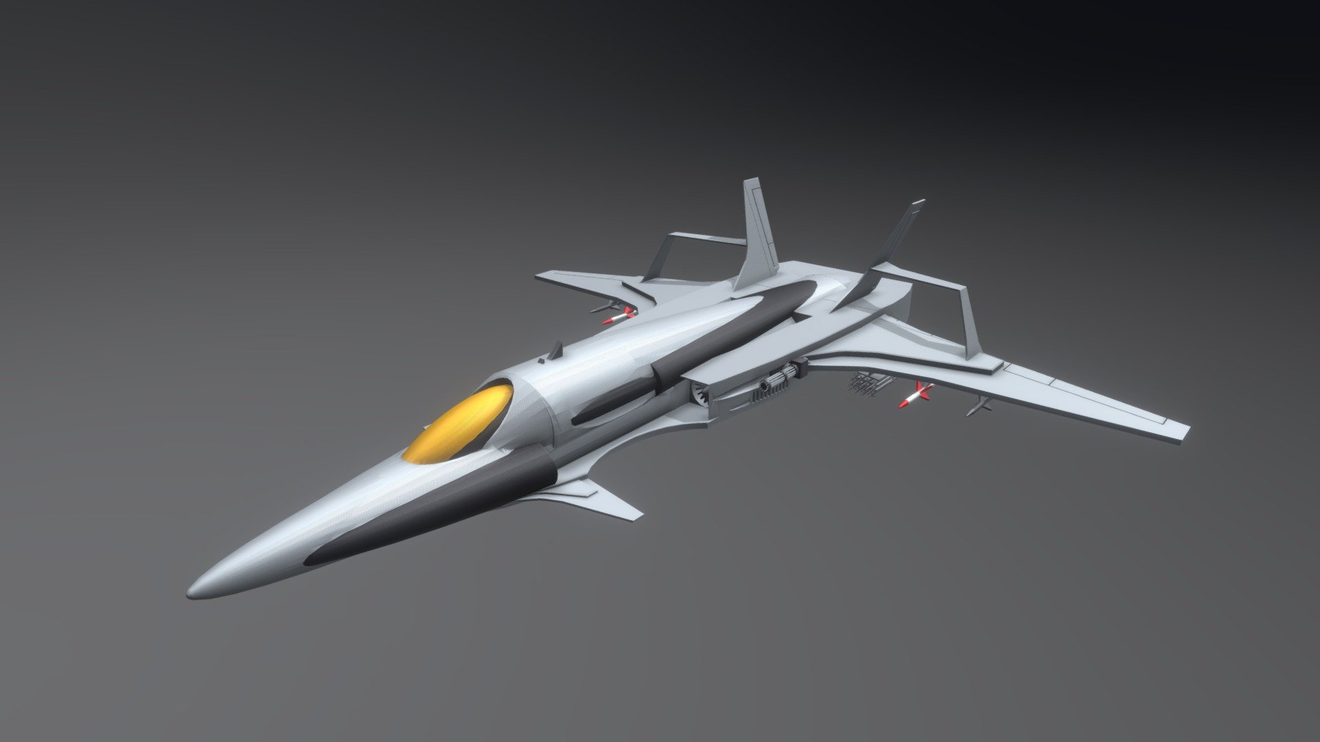 F-54 Stealth Jet - 3D model by El_Andrew [0a66aa4] - Sketchfab