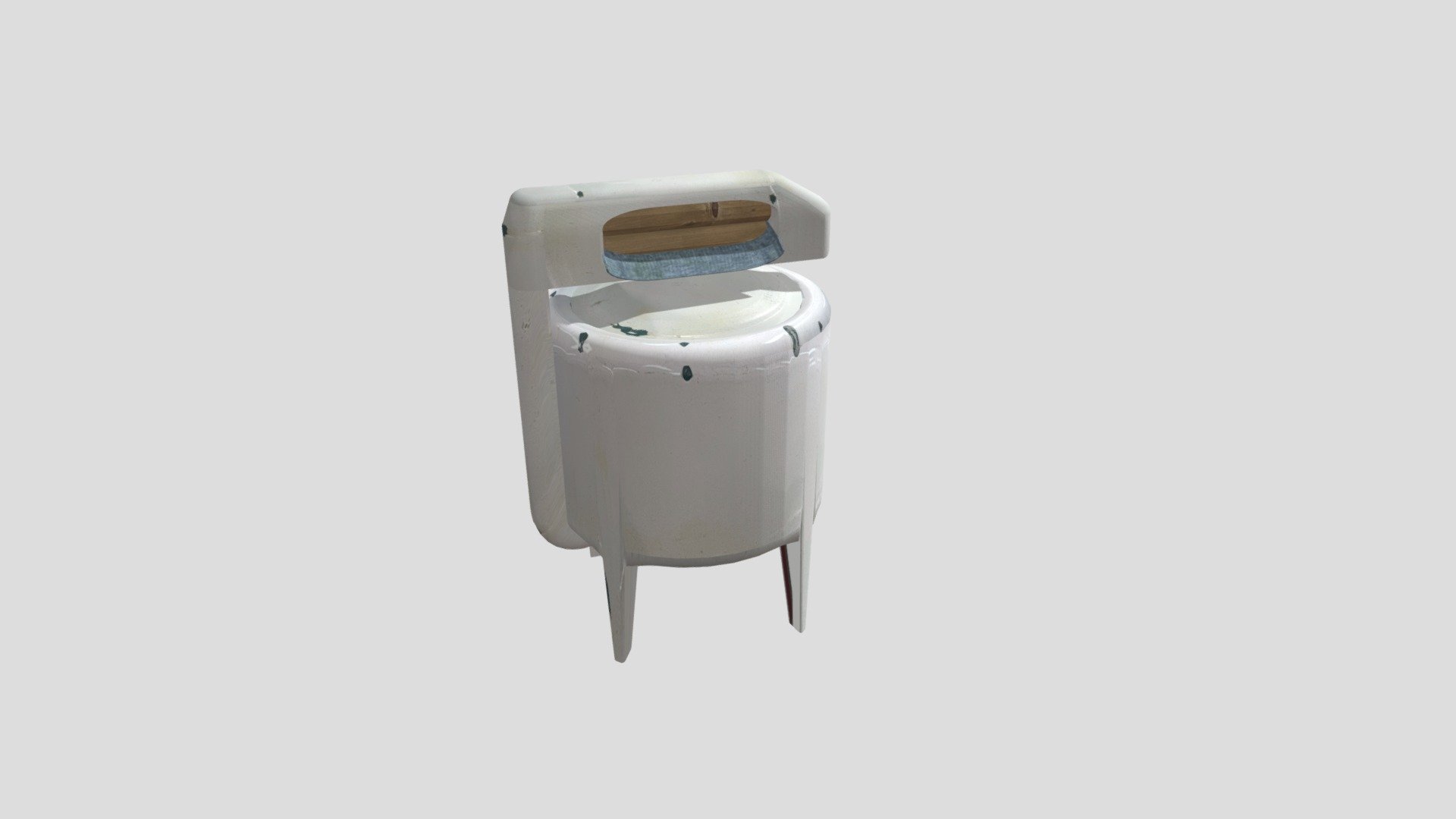 enameled round washing machine - 3D model by gasolineStationAR [0a66f87 ...