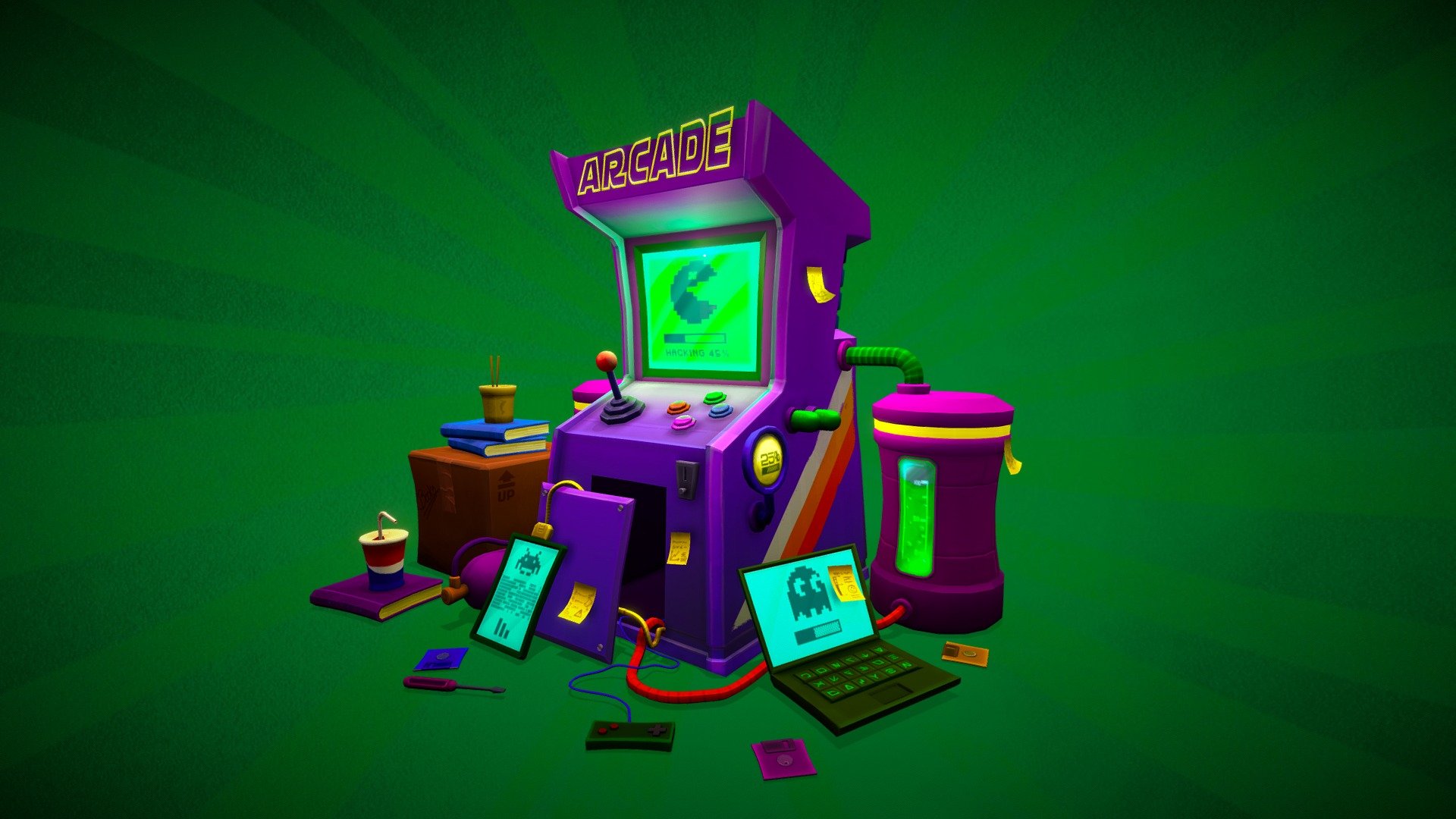 ARCADE - Stylized Video game Asset - 3D model by VintageToy [0a69df5 ...