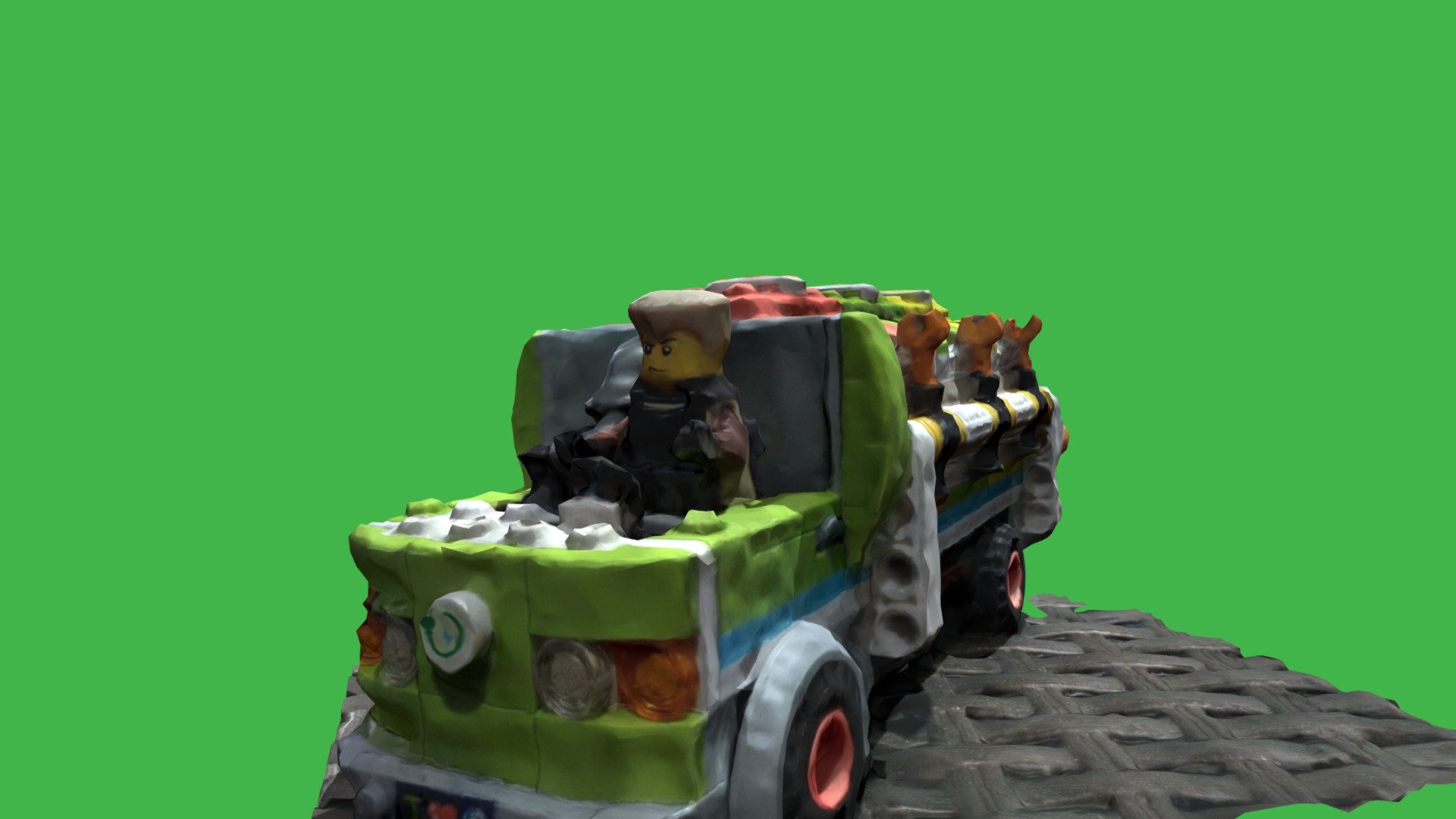 Lego car with lego man - Download Free 3D model by KinderKiev [0a6b51b ...