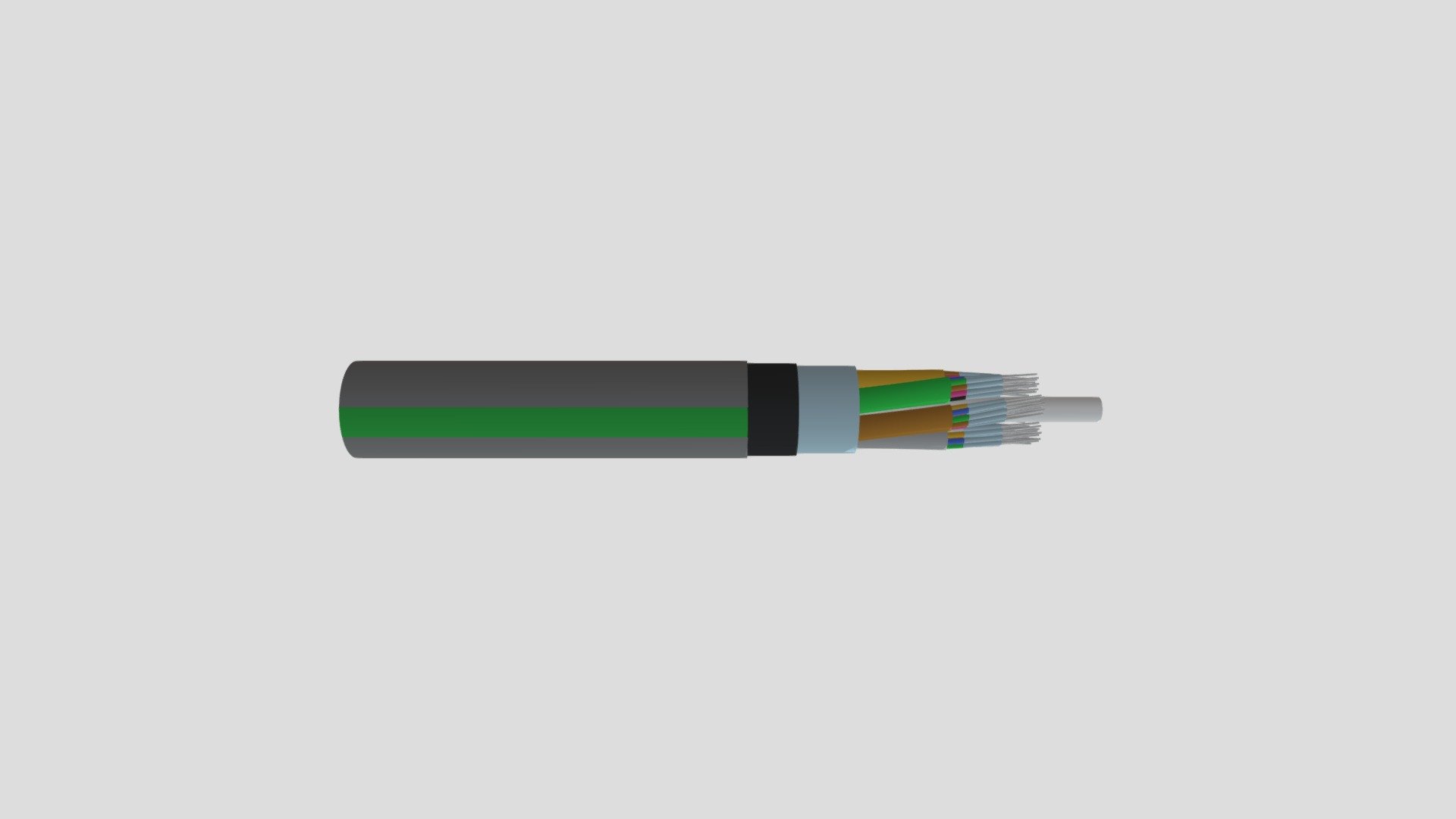 Fibre Optique ( optical fibre ) Cable 72 FO - 3D model by Hachem.Moulay ...