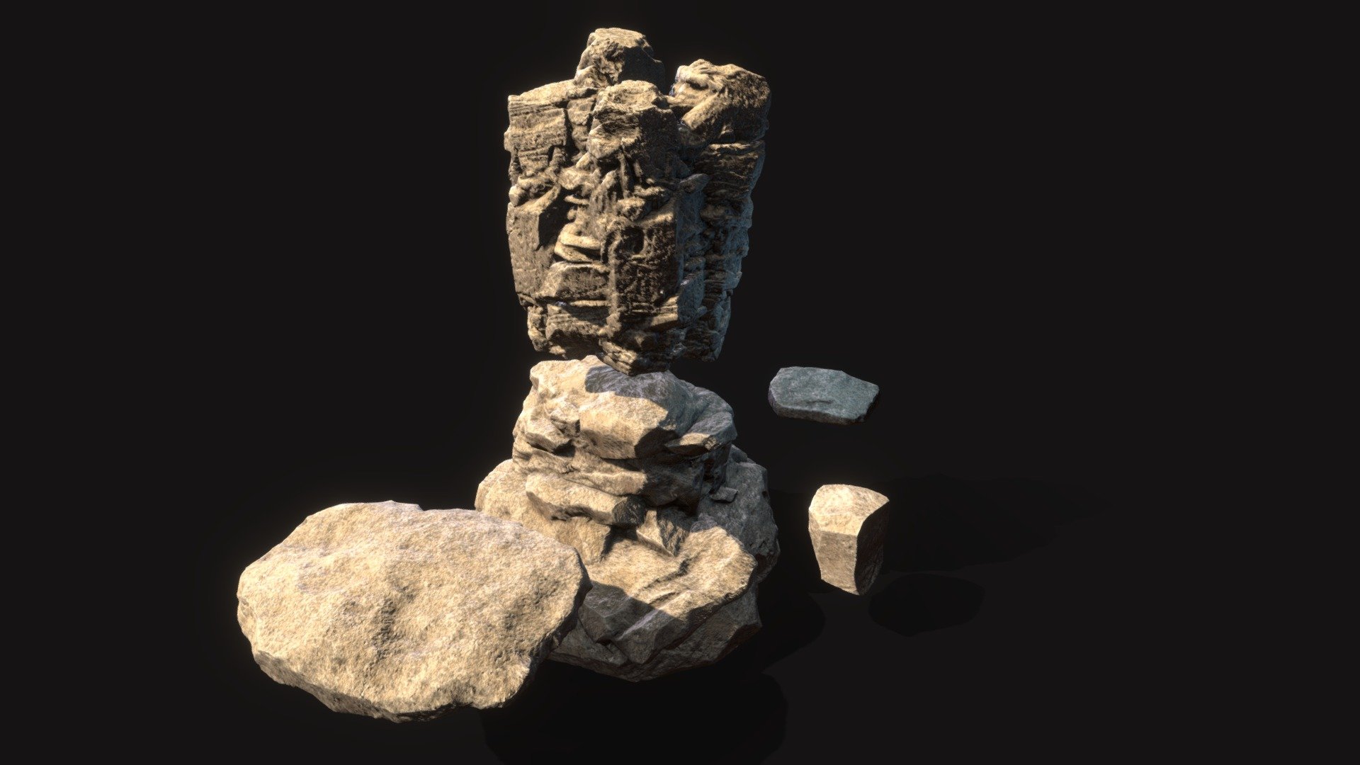 free Rock set - Download Free 3D model by JonhGillessen [0a6bec9 ...