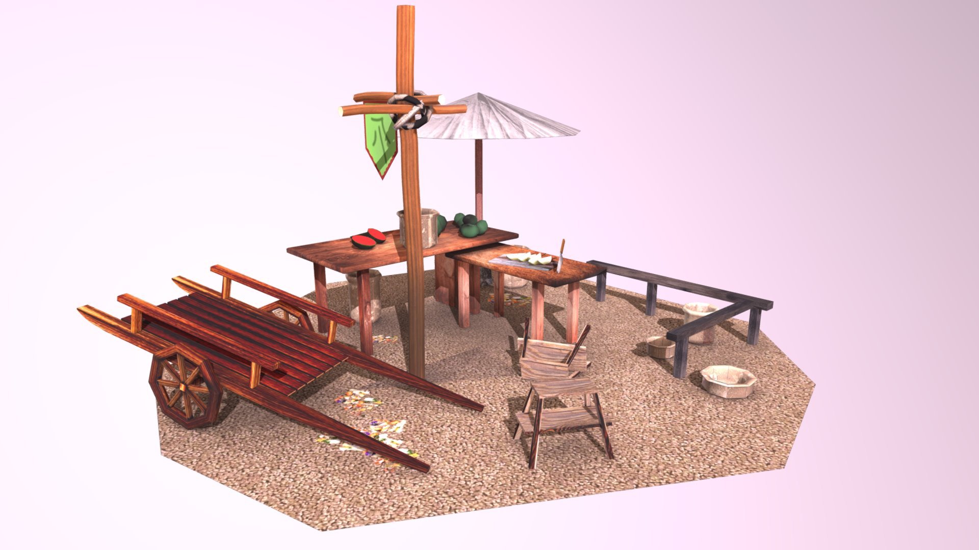 Stall Final - 3D model by hlkami [0a6cebe] - Sketchfab