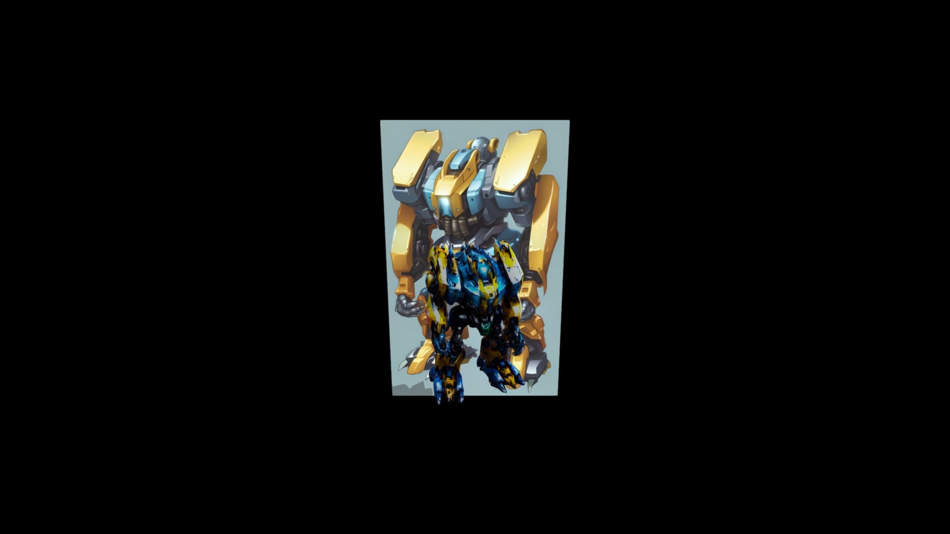"Yellow and Blue Transforming Robot" A yellow - Download Free 3D model ...