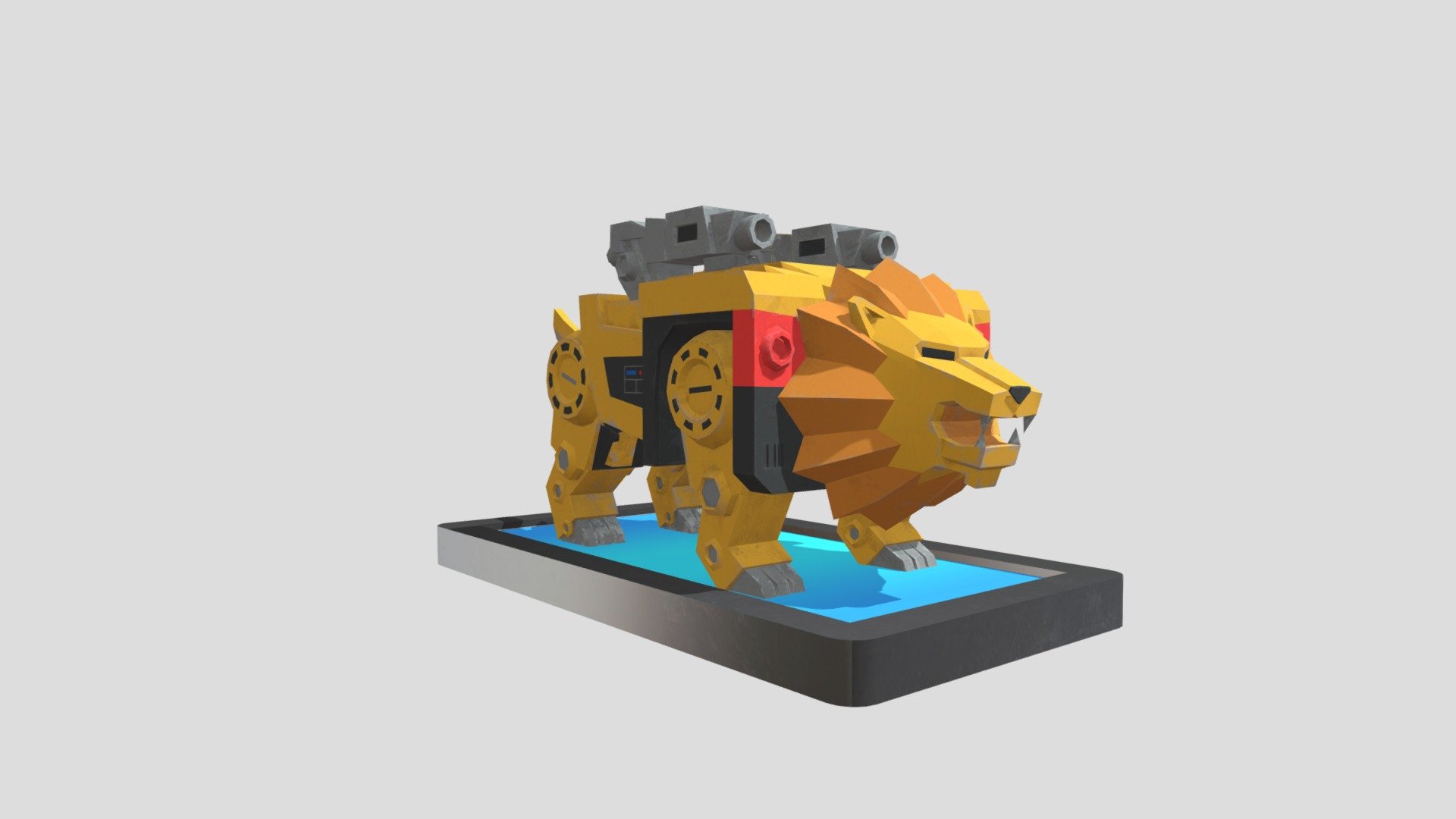 mecha Lion - 3D model by alejogp7969 (@josevargas939827) [0a76e42 ...