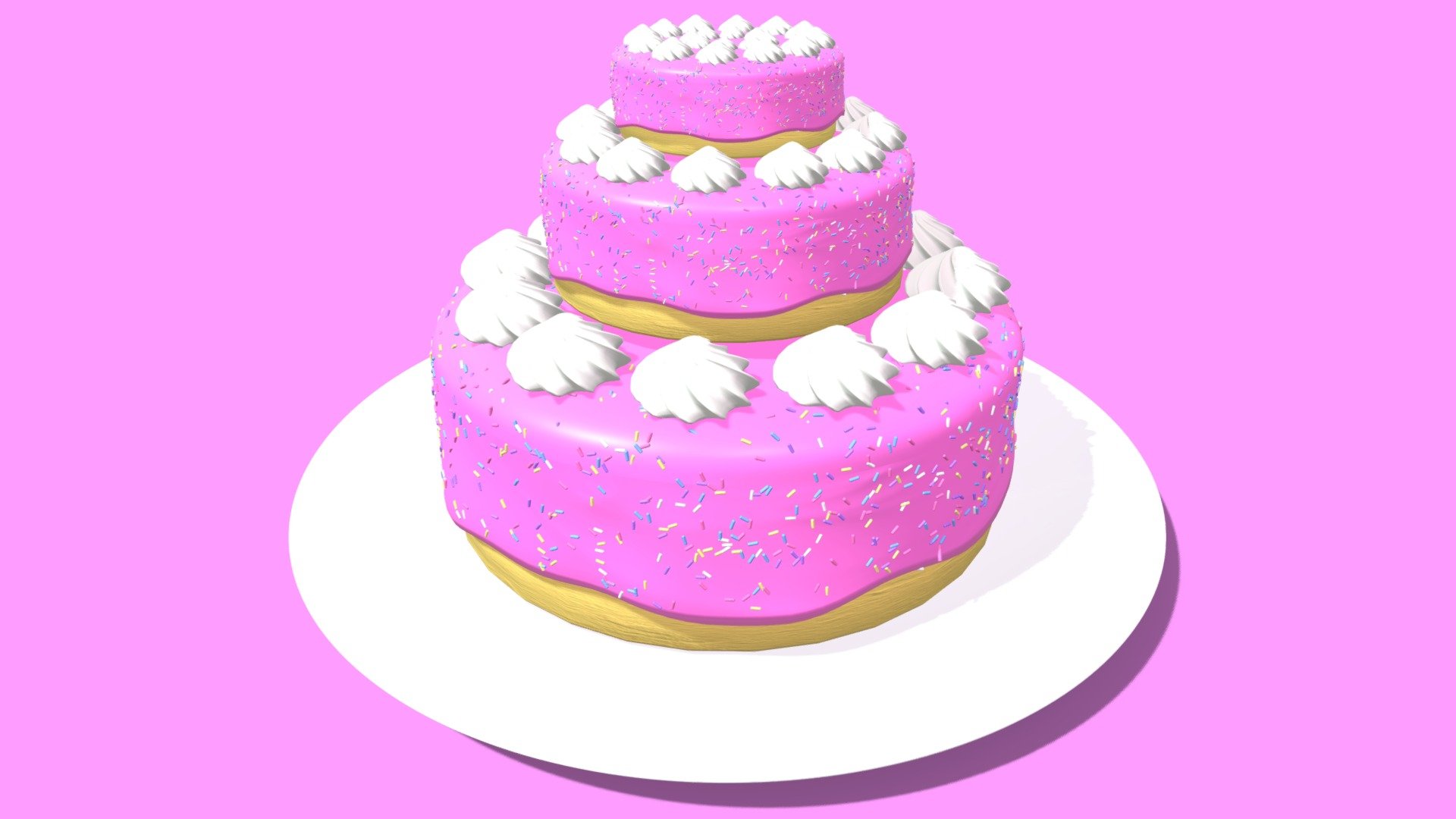 Birthday Cake - Download Free 3D model by DirectMaker [0a7715b] - Sketchfab