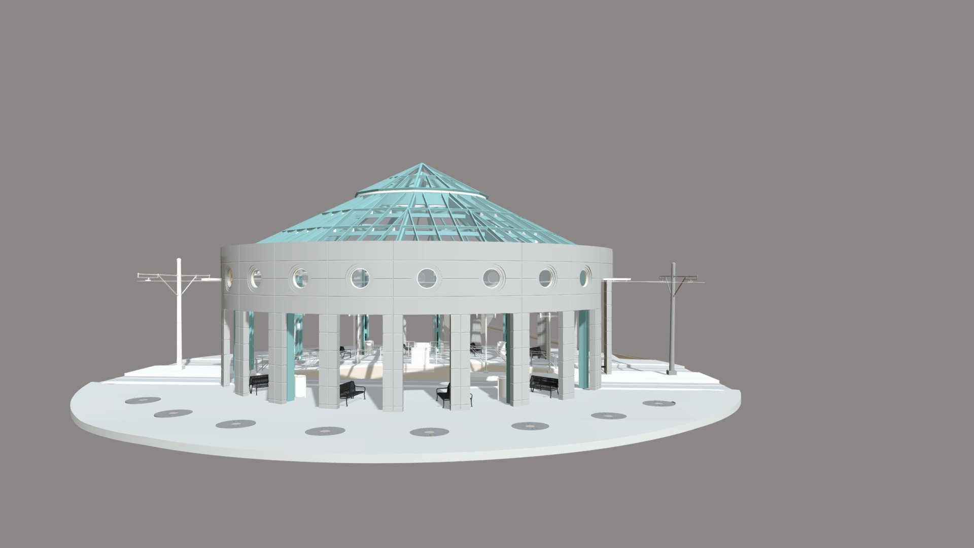 Dick Greco Plaza_R24 - 3D View - {3D} - 3D model by Allen & Company ...