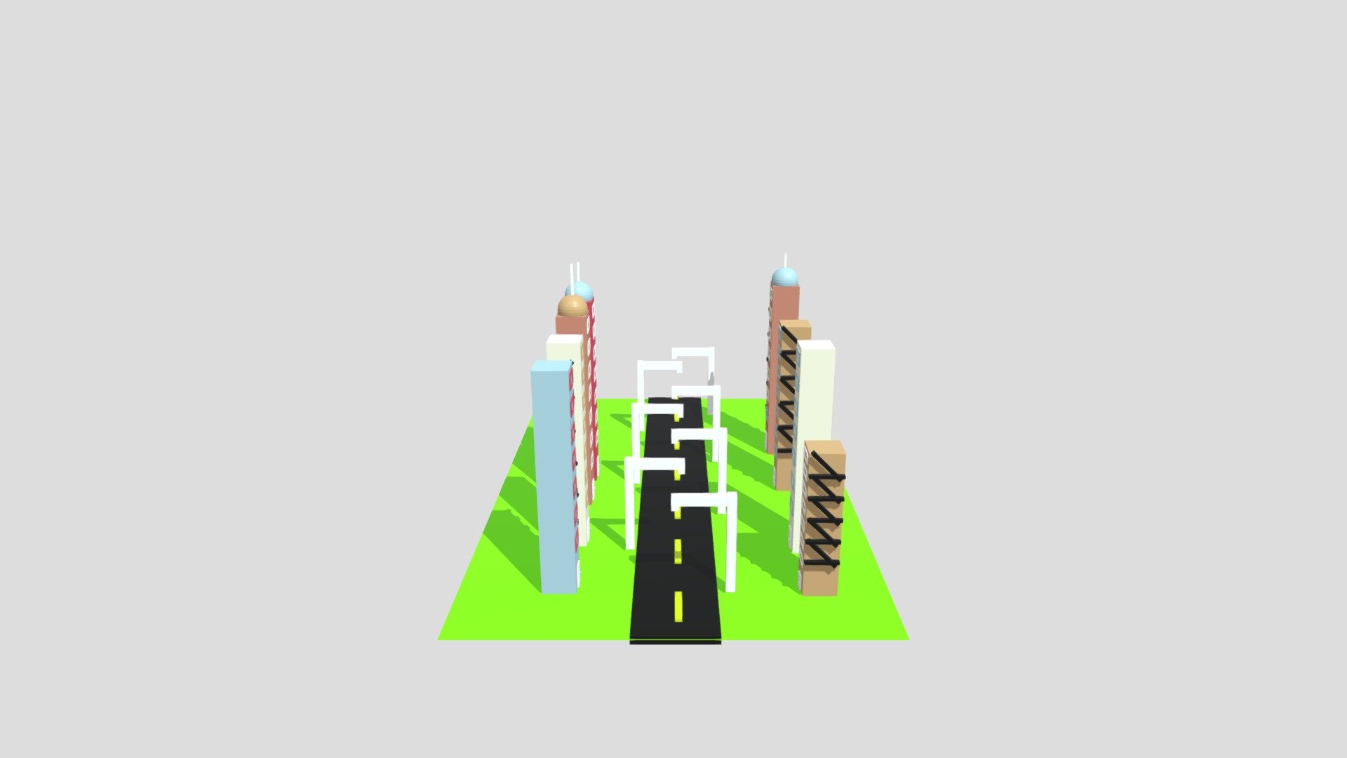 Basic City Model - Download Free 3D model by StupidG [0a79c86] - Sketchfab