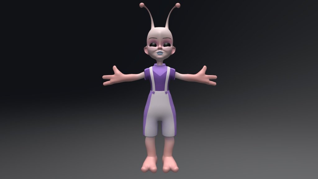 Alien Girl - 3D model by Charlie Hopgood 3D Modelling (@FWCHopgood ...